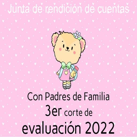 rendicion de cuentas preescolar editable | PPTX
