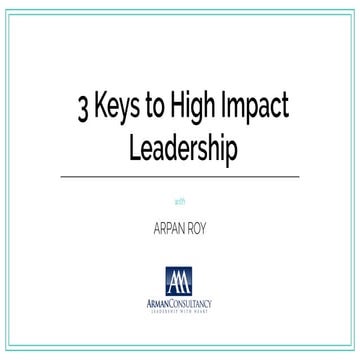 3 keys to high impact leadership | PDF