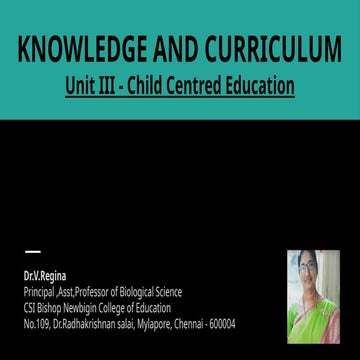 Knowledge and curriculum unit 3 | PPTX