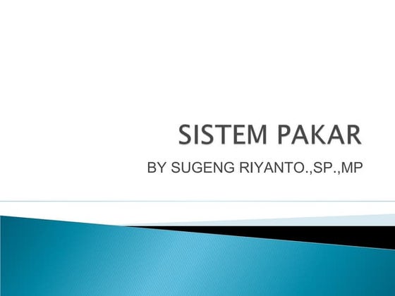Komponen sistem pakar | PDF