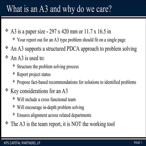 Training Problem solving using A3 method.ppt