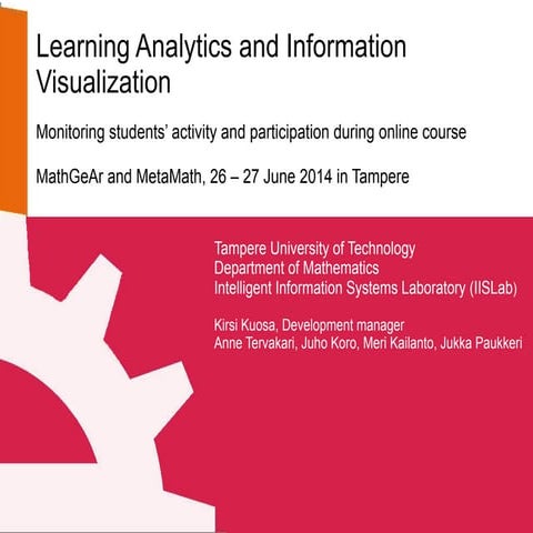 Learning Analytics and Information Visualization | PDF