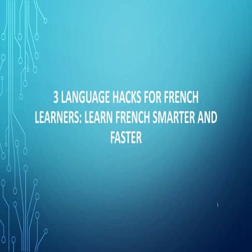 Basic French Lessons | PPTX
