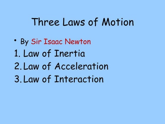 Newton's second law of motion | PPTX