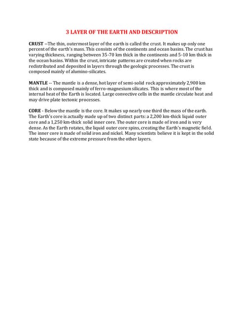 STRUCTURE AND COMPOSITION OF EARTH | PPT