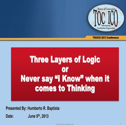 The 3 Layers of Logic | PPT