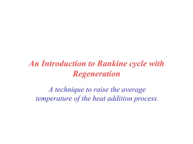 Ideal reheat rankine cycle | PPT