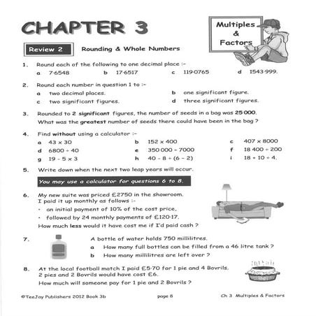 3 level 3b hw chapter 3 multiples and factors | PDF