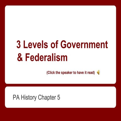 Three levels of government | PPTX