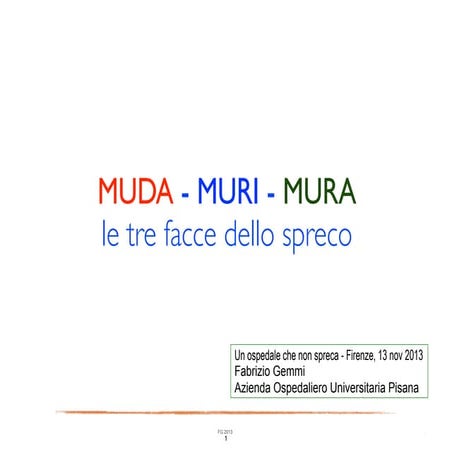muda - muri - mura, le tre facce dello spreco | PDF