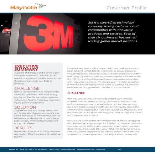 3M Customer Profile Story | PDF