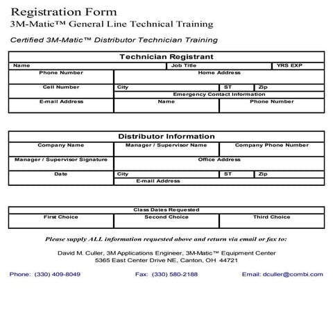 3M-Matic Tech Registration | PPT