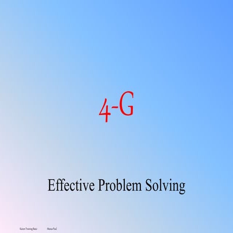 4G concept used in Lean manufacturing .ppt