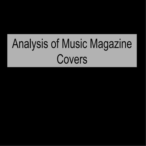 analysing 3 music magazine covers | PPT