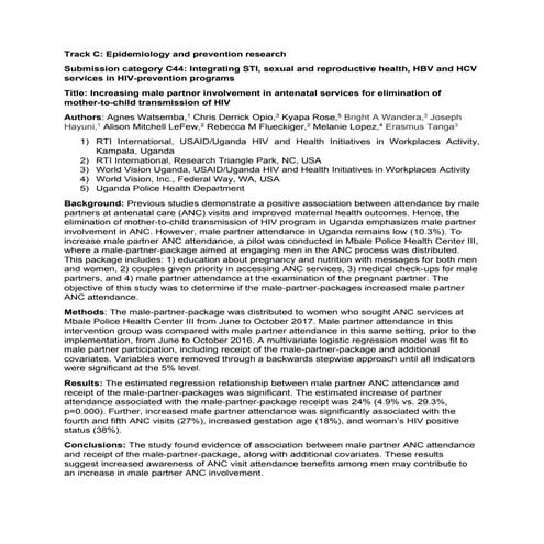 Abstract hiv aids training impact | PDF