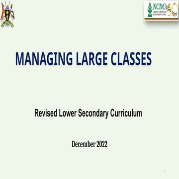 3 Managing Large Classes New Curriculum Pptx