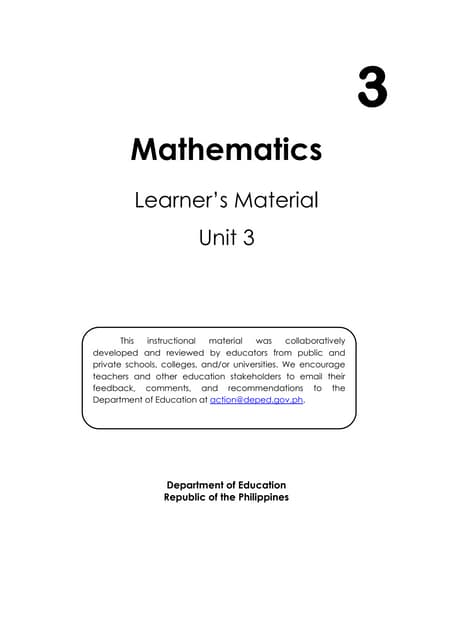 mathematics lesson plan for graded 4 pupils | PDF