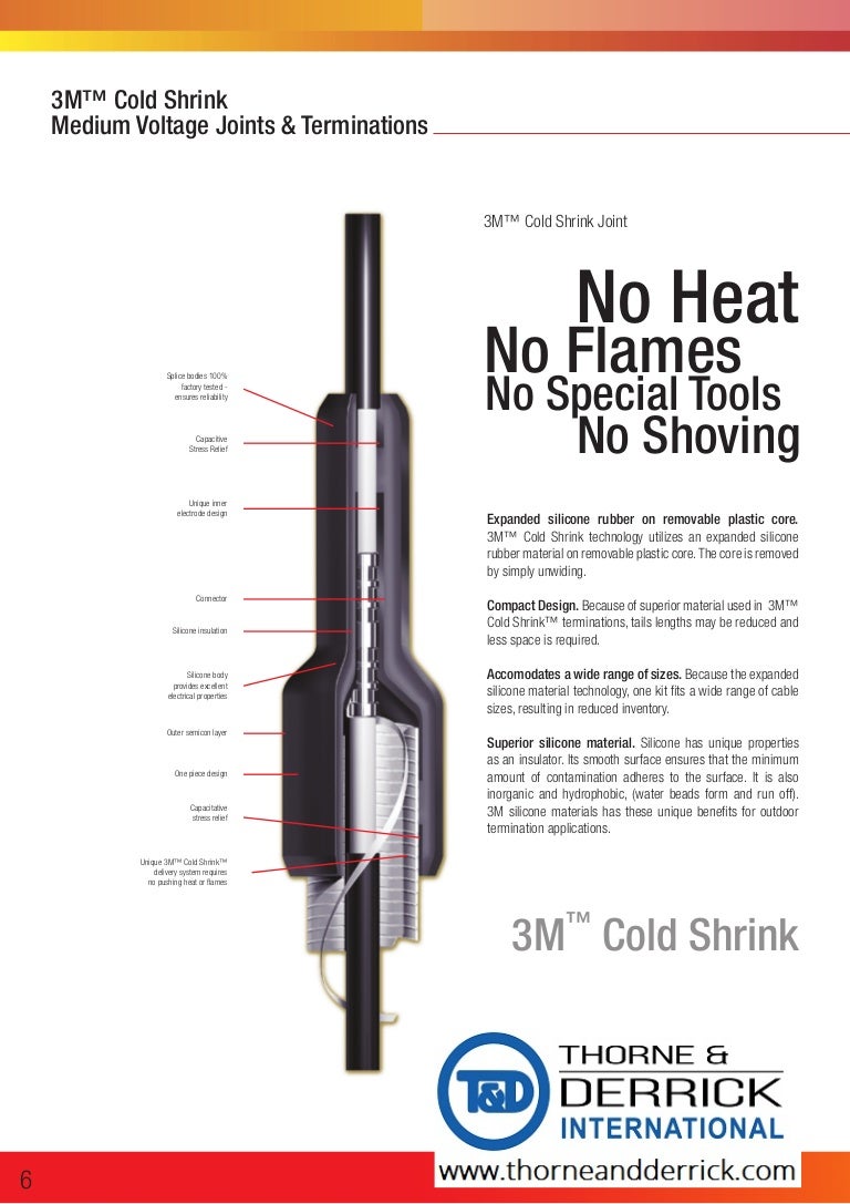3M Cold Shrink - MV Medium Voltage Cable Joints & Cable Terminations