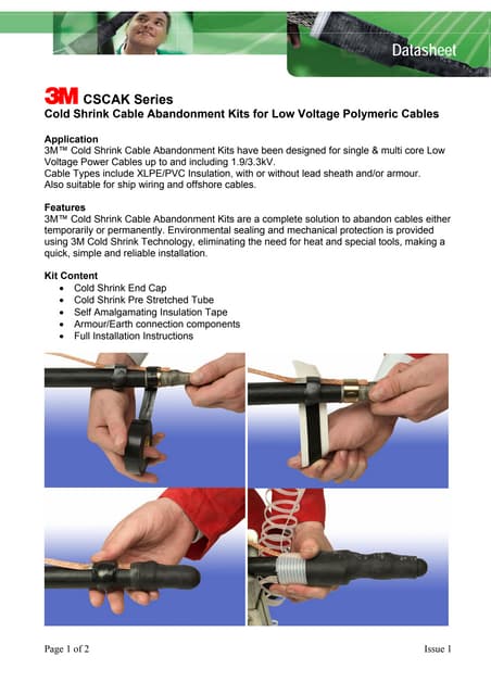 3M Cable Sheath Repair for Offshore Shipwiring & Marine Cables | PDF