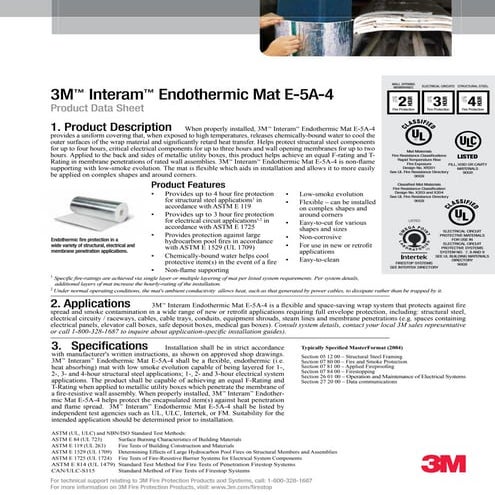 3M Interam Endothermic Mat E-5A-4 | PDF