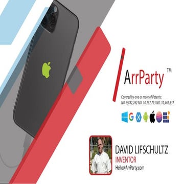 3 minute arr party pitchdeck for startupnv | PDF