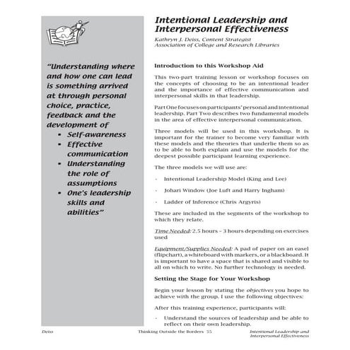 3 models for interpersonal dynamics | PDF | Hobbies & Interests