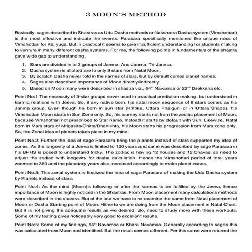 3 Moon Method - New Concept | PDF