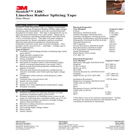 3M Scotch 130C Linerless Rubber Splicing Tape - 3M Self Amalgamating ...