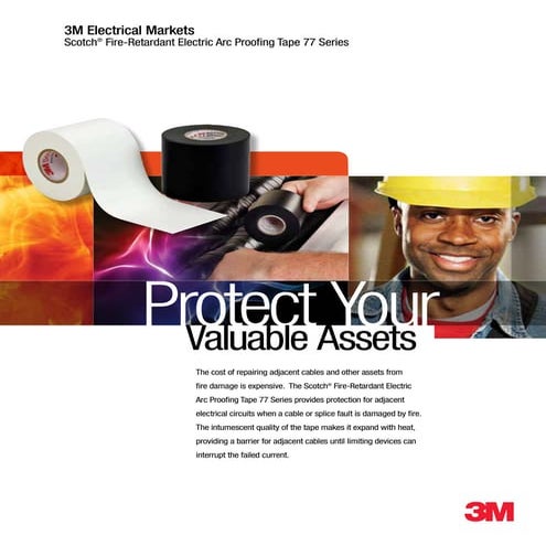 3M Scotch 77 Tape - 3M Scotch Fire-Retardant Electric Arc Proofing ...