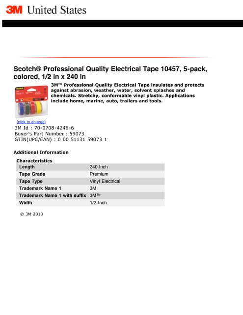 3M Scotch 2228 Rubber Mastic Tape - Data Sheet | PDF