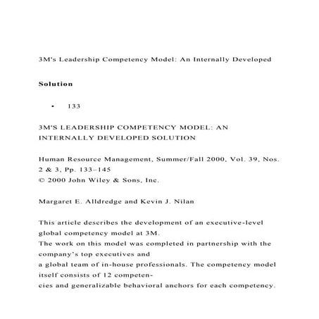 3Ms Leadership Competency Model An Internally Developed Solu.docx