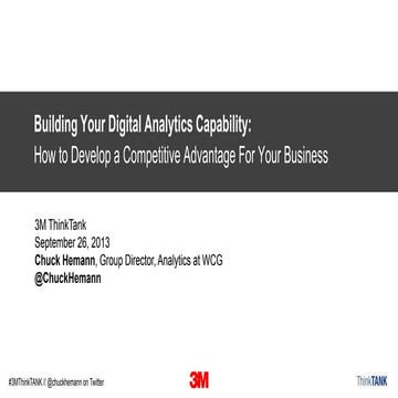 3M ThinkTank - Trends in Digital Analytics | PPT