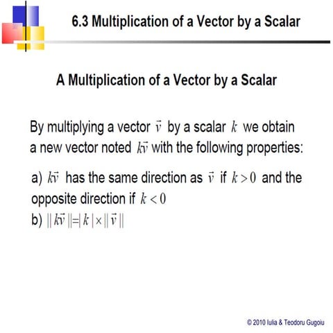 3 multiplication of_a_vector_by_a_scalar | PPT