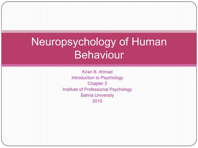 Control and coordination in humans | PDF