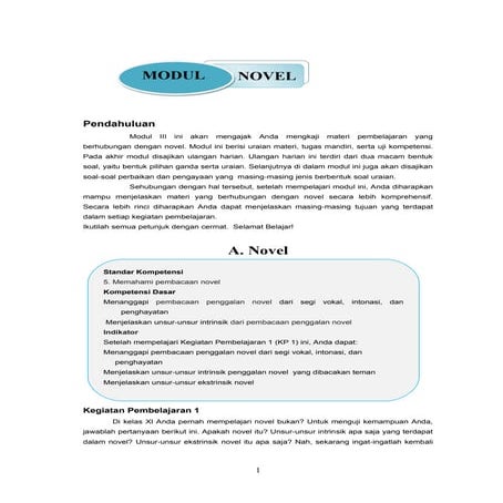 MODUL "NOVEL" | DOC