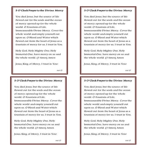3 o'clock prayer | DOCX