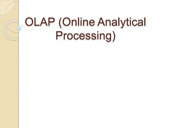 OLAP operations | PPTX