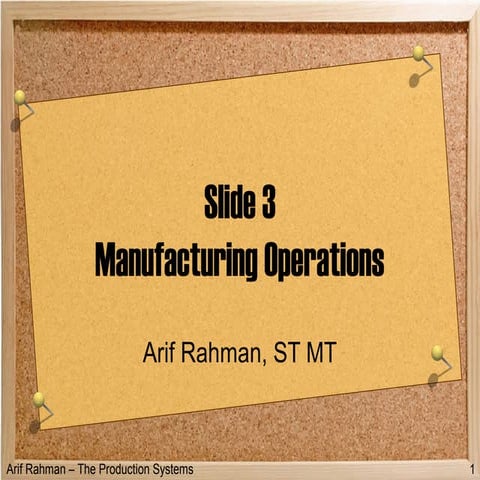 03 manufacturing operations | PPT