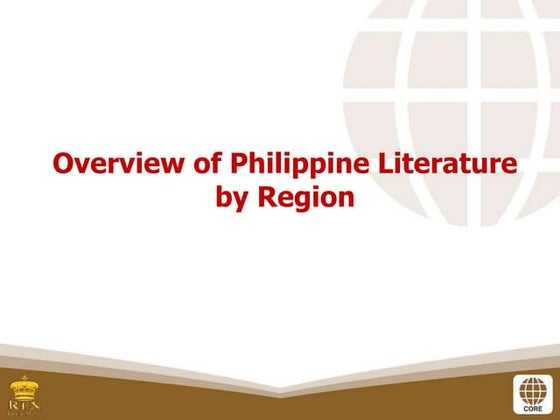 21st Century Literature From The Philippines_Week 5-Regional Literature ...