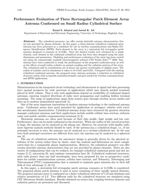 Reduction of mutual coupling between patch elements using split ring dgs | PDF | Physics | Science