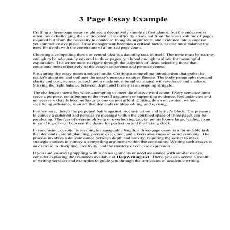 3 Page Essay Example.pdf | Homework and Study | Education