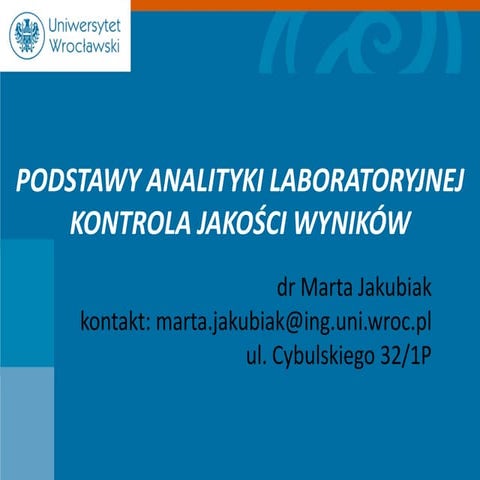 Kontrola jakości wyników | PDF