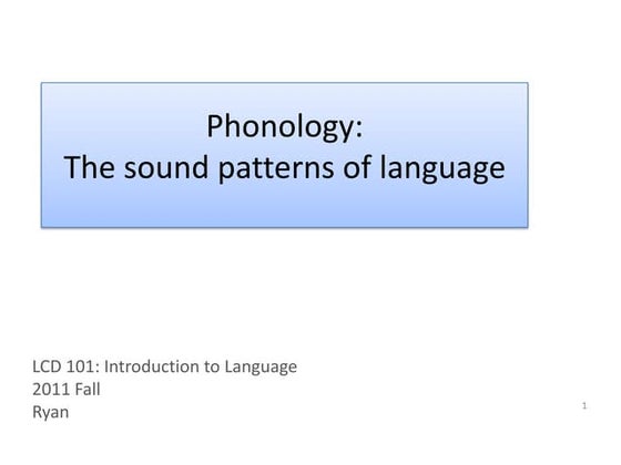 Minimal pairs and minimal sets in Phonology | PPT