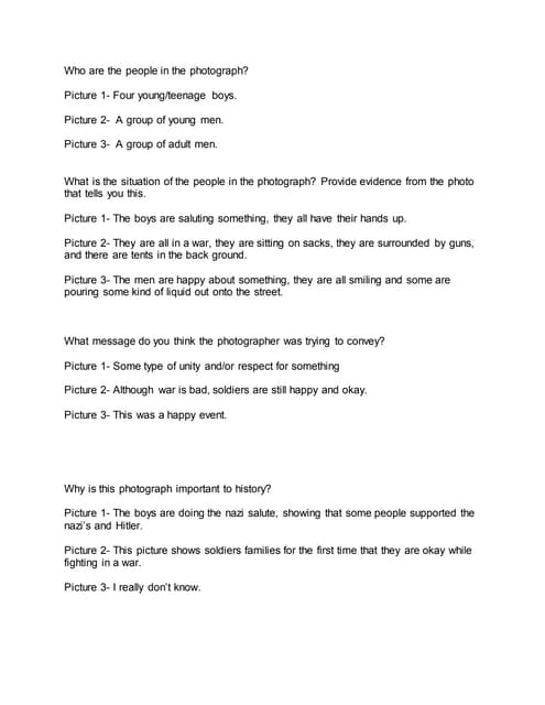 Picture analysis questions and answers | DOCX | Alcoholic Beverages ...