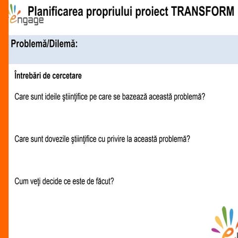 3 planificarea propriului proiect Transform | PPT