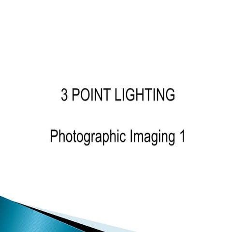 3 point lighting | PPT