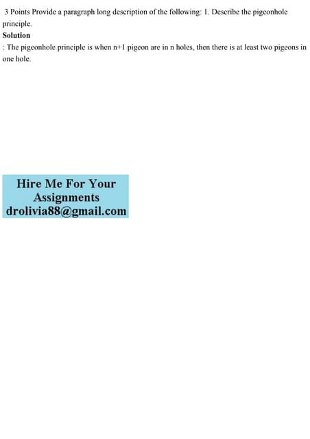 3 Points Provide a paragraph long description of the following 1. De.pdf 3 Points Provide a paragraph long description of the following 1. De.pdf