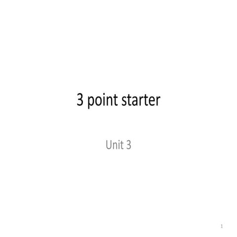 3 point starter | PPTX