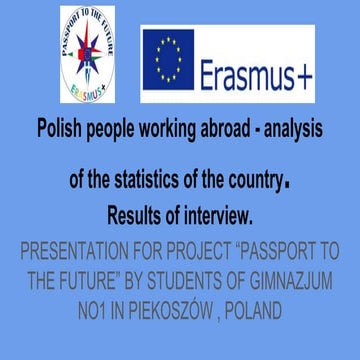 Polish people working abroad - analysis of the statistics of the ...