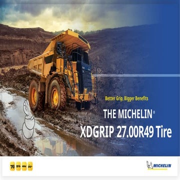 THE MICHELIN XD Grip 27.00R49 TIRE OTR.pptx | Sports Equipment | Sports